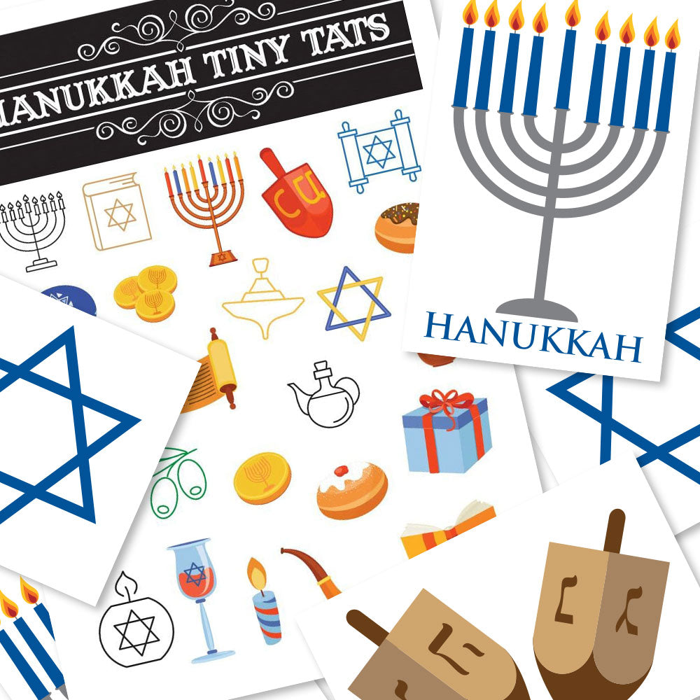 Menorah Tattoos Happy Hanukkah Menorah Temporary Flash Tattoos