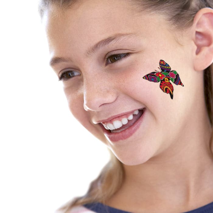 Patterned Butterfly Temporary Tattoo – Temporary Tattoos