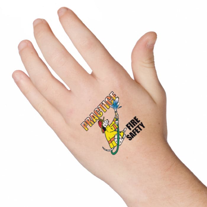 Practice Fire Safety Temporary Tattoo