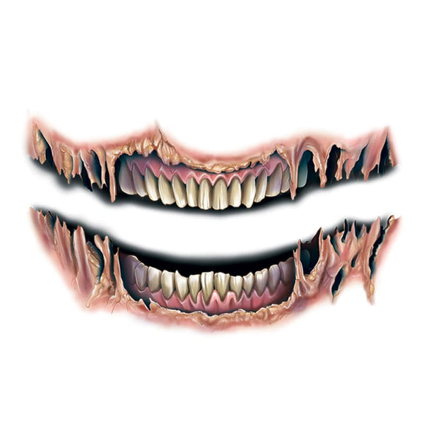 Ripped Lips Big Mouth Costume Tattoo