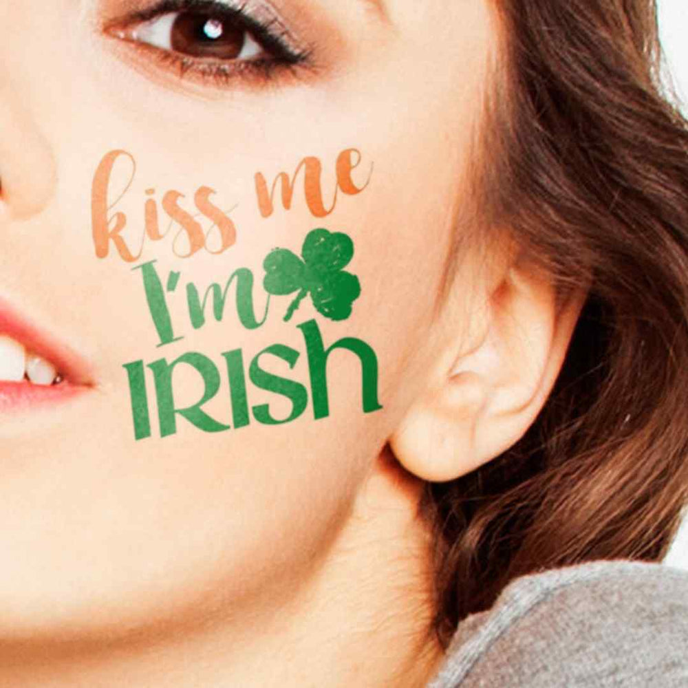 Kiss Me I'm Irish Temporary Tattoo