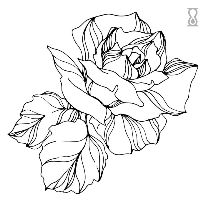 Rose Stem Semi-Permanent Tattoo