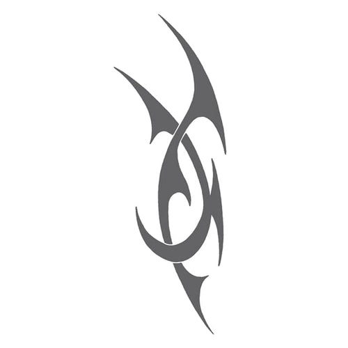 Intertwined Tribal Gray Design Temporary Tattoo