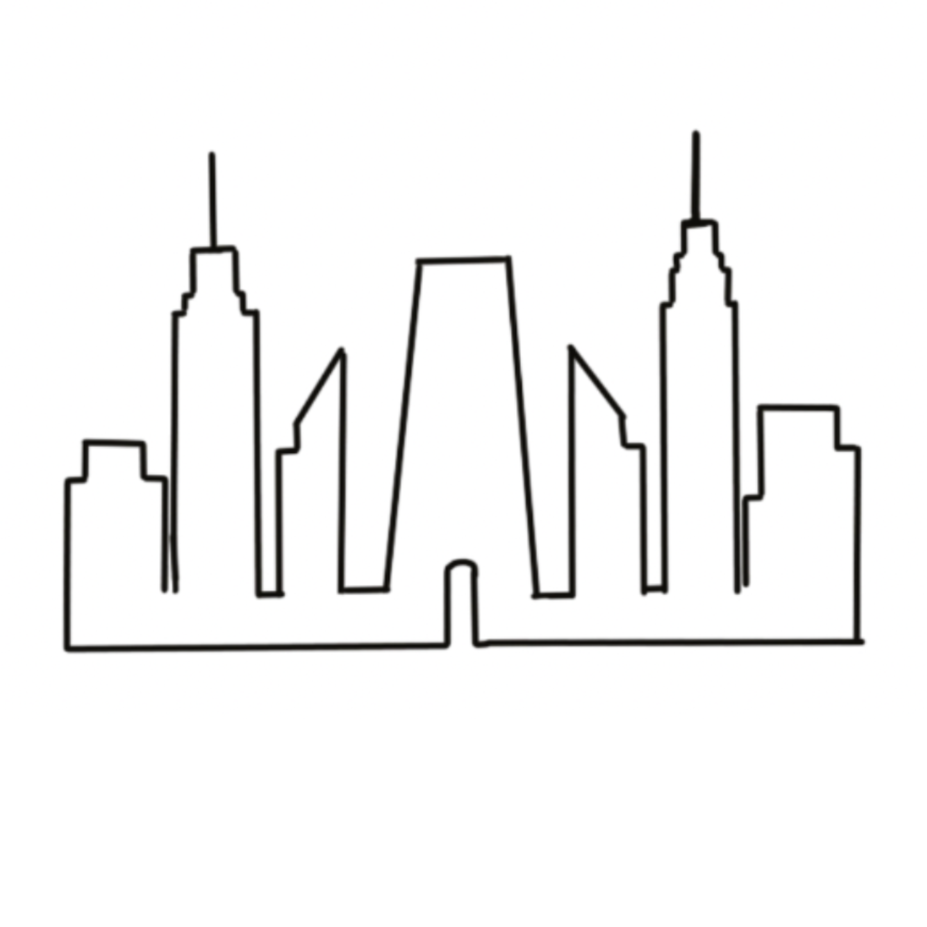 Skyline Outline Temporary Tattoo - Inevitable Fate Book Tattoos