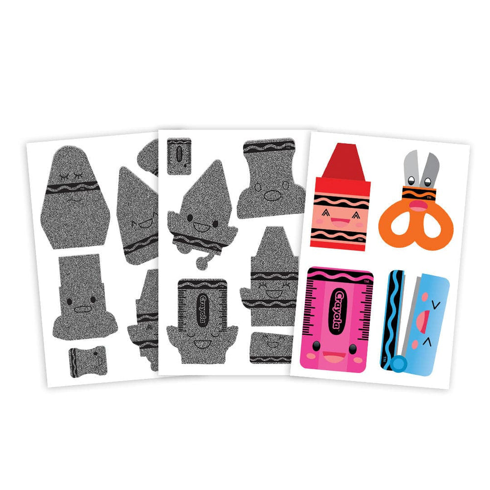 Crayola Surprise School Supplies Secret Reveal Temporary Tattoos