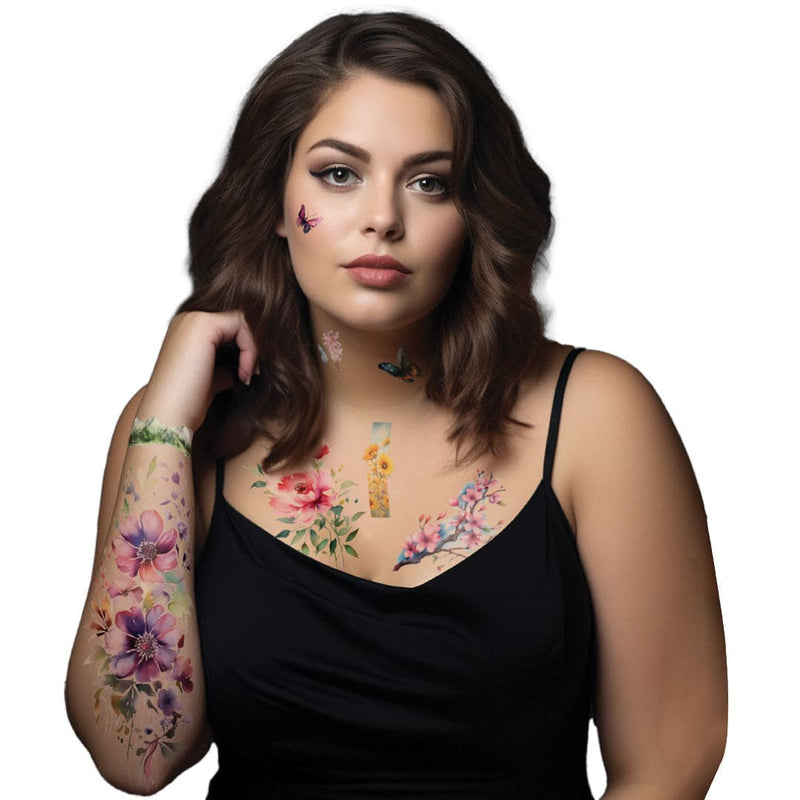 Watercolor Temporary Temporary Tattoos
