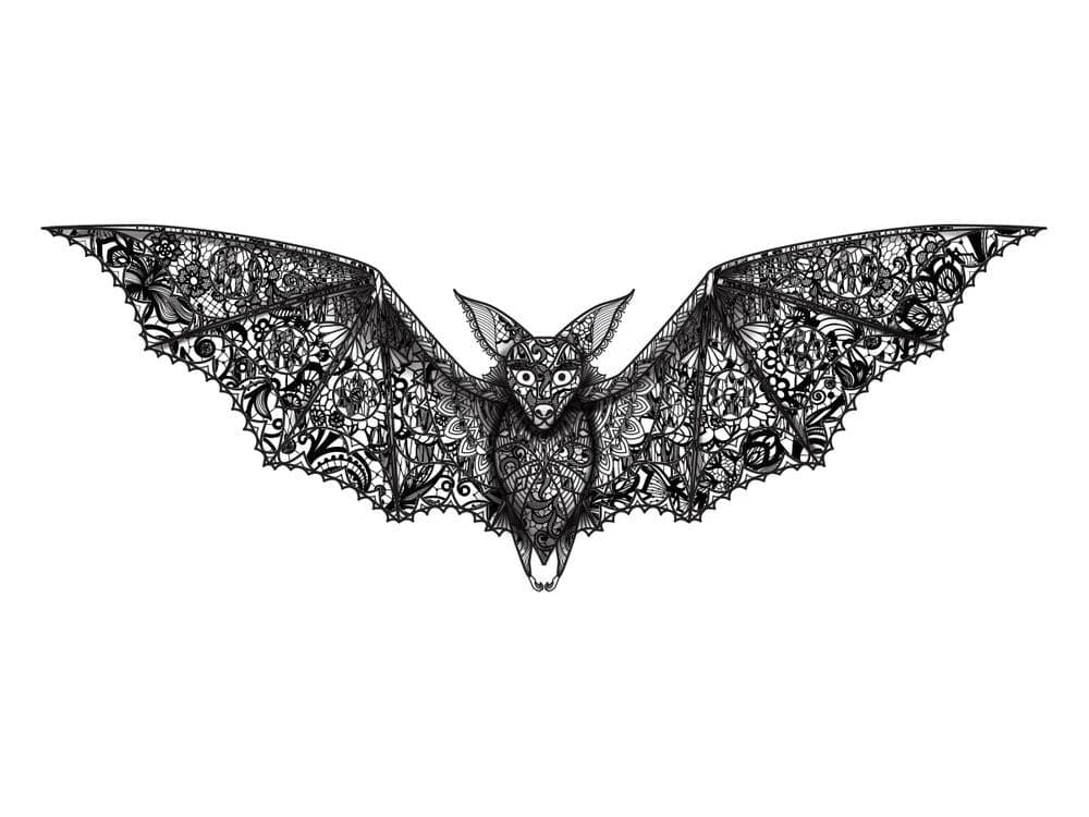 Bat Outline Tattoo