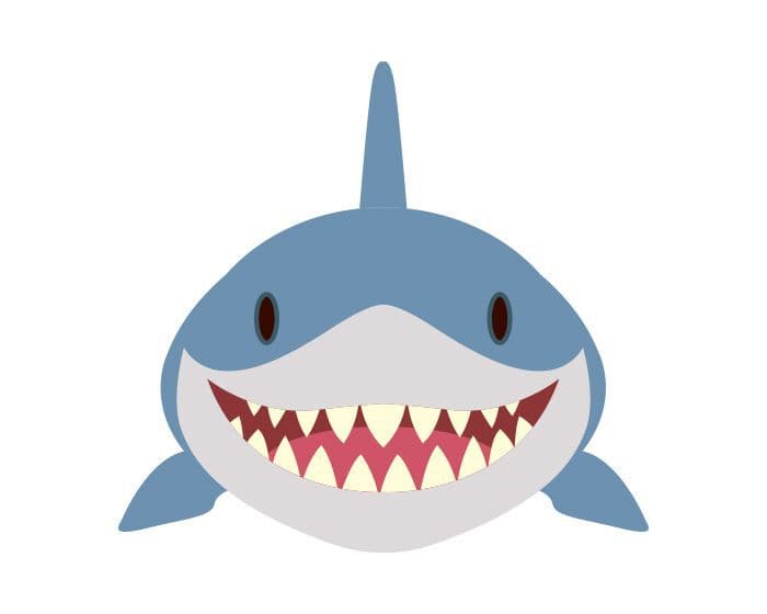 Shark Face Temporary Tattoo