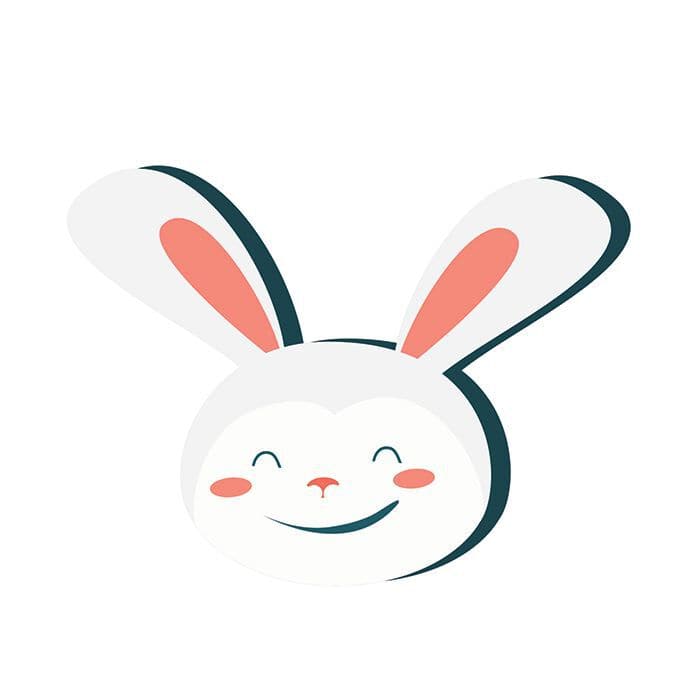 Smiling Bunny Temporary Tattoo – Temporary Tattoos